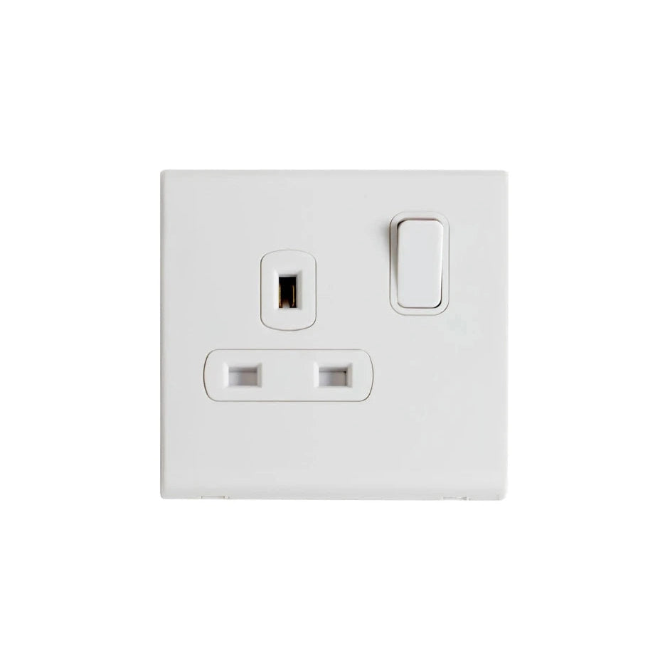 Deta 8631WHW Slimline Screwless 13A DP 1 Gang Switched Deta 8631WHW Slimline Screwless 13A DP 1 Gang Switched