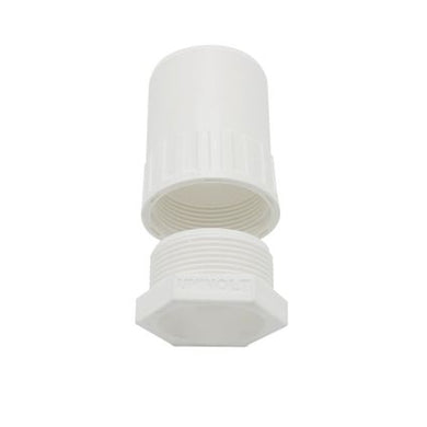 Univolt 25mm Female Adaptor with Male Bush White