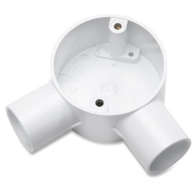 Univolt CB25/AWH 25mm PVC Conduit Angle Box White